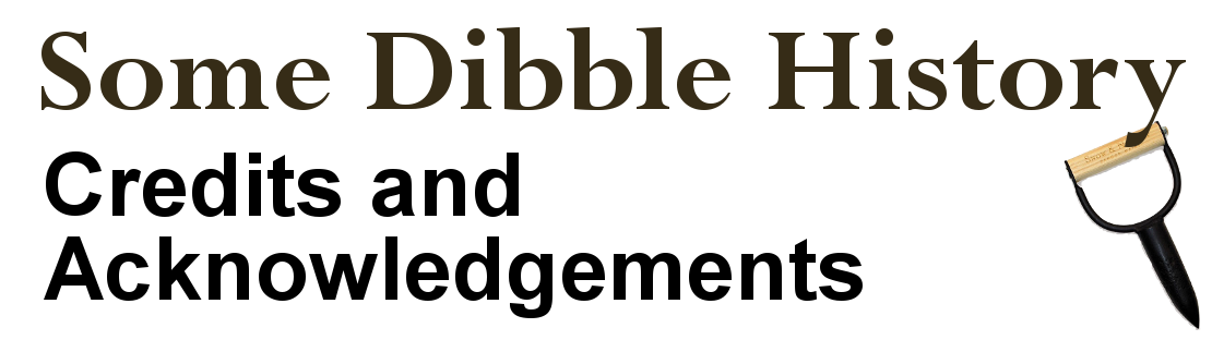 Dibble History - Credits